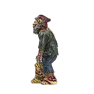 UDDDSR Zombie Gnombie，Walking Dead Garden Gnome Statue，Halloween Decor Indoor Clearance for Home Outside Yard Costumes Party Haunted House Garden Lawn，Horror Movie Lovers Gifts- 12inch