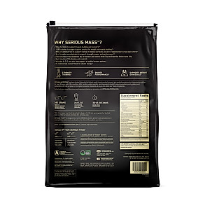 Optimum Nutrition Serious Mass, Weight Gainer Protein Powder, Mass Gainer, Vitamin C and Zinc for Immune Support, Creatine, Chocolate, 12 Pound (Packaging May Vary)