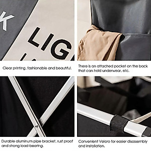 Timoau Laundry Basket - Waterproof Clothes Hamper with 3 Sections, Foldable Laundry Sorter Basket Bin w/Aluminum Frame, Laundry Hamper Ideal for Bathroom, Bedroom, Dorm