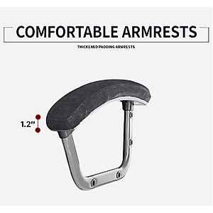 CLATINA Comfortable Big and Tall Executive Office Chair with 400lbs Weight Capacity, Thick Padding, Adjustable Height and Upholstered Design Sturdy for Home Office Black