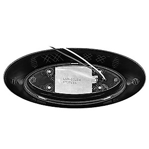 Lumitronics RV 12" LED Oval Outdoor Exterior Scare/Porch Light - Clear Lens (Black)