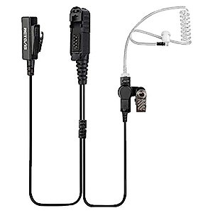 Retevis Surveillance Walkie Talkie Earpiece with Mic, Compatible with Motorola XPR3300e XPR3300 XPR3500e XPR3500 XIR P6600 DP2400 DP2600 E8600 Walkie Talkies, Acoustic Tube 2 Way Radio Headset(1 Pack)