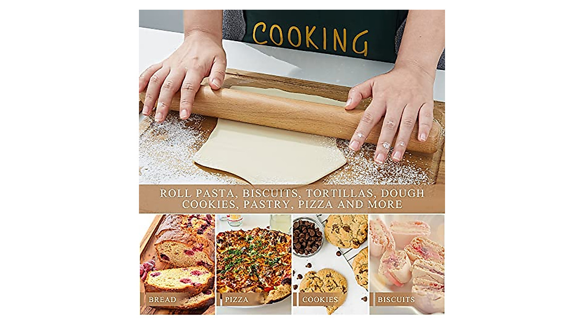 Bamber Wood Rolling Pin - Perfect for Small Bakes & Family Fun
