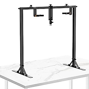 ILOKNZI Multifunction Camera Aluminium Overhead Mount Stand, Photography Studio DSLR Phone Top Down Camera Overhead Rig for Content Creators Video Photo