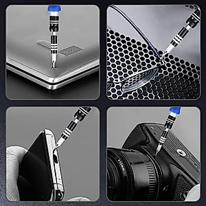 ORIA Precision Screwdriver Kit, 60 in 1 with 56 Bits Screwdriver Set, Magnetic Driver Kit with Flexible Shaft, Extension Rod for Mobile Phone, Smartphone, Game Console, Tablet, PC, Blue