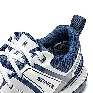 SQAIRZ Speed Men's Athletic Golf Shoes, Golf Shoes, Designed for Balance & Performance, Replaceable Spikes, Waterproof, Golf Shoes Men with Spikes, Mens Golf Shoes, Golf Footwear White/Navy
