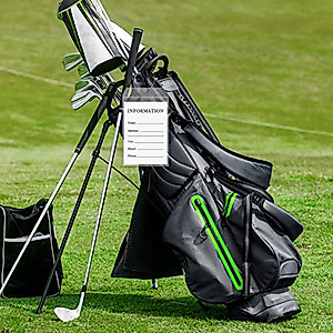 6 Pack Golf Luggage Tag 9" x 6" - Extra Large Travel Luggage Bag Tag Plastic Clear Luggage Tag Pouch for Shipping Golf Bag, Suitcases, Cruis