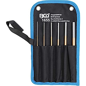 BGS 1655 Pin Punch Set, Gold/Silver/Black, 3-10 x 200 mm, 6-Piece