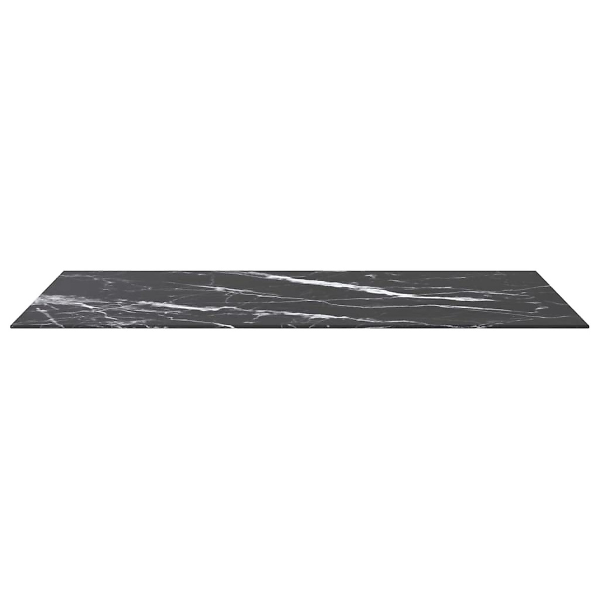 ULUYYUC Table Top,Living Room Tables Kitchen Table Dining Table Suitable Suitable for Kitchen Room,Dining Room,Living Room Black 47.2"x25.6" 0.3" Tempered Glass with Marble Design