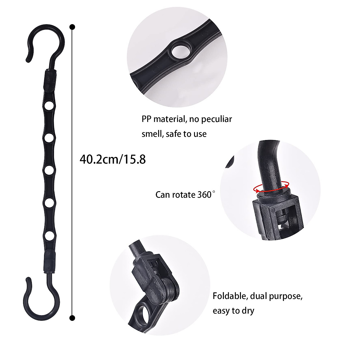 10Pack Closet Organizers and Storage Magic Hangers, Sturdy Plastic Space Saving Clothesr with Hangers Multifunctional Hangers for with Dorms, Bedroom, Apartments etc (10PC)