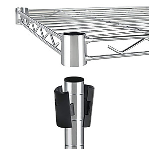 Simple Deluxe Heavy Duty 3-Shelf Shelving Unit, 24.02" D x 13.78"W x 21.97" H, 3 Tier