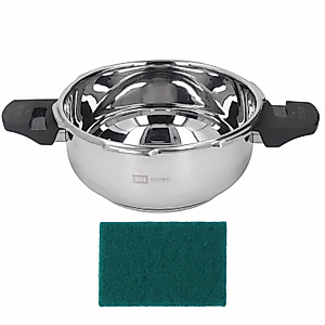 Stainless Steel Pressure Cooker, 1.6 Quart Mini Pressure Cooker Safe Explosion Proof 1.8L Pressure Cooker Oyster Fish Head Pot for Gas Stove Induction Cooker