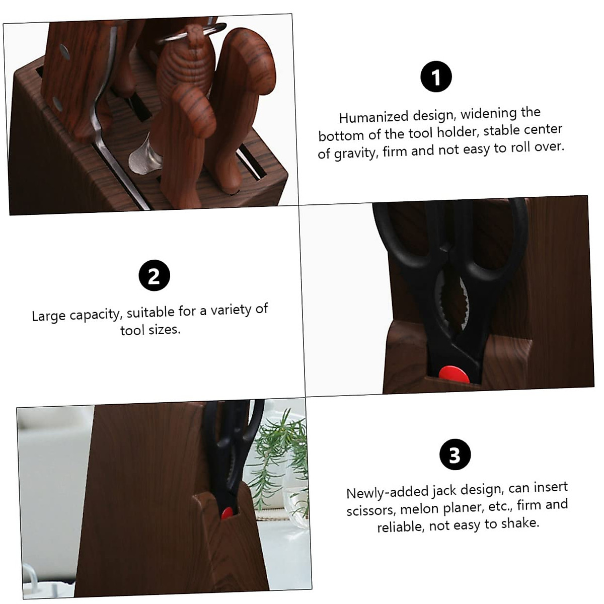 HONMEET 1pc Knife Holder Utensils Utensil Holder Drawer Desktop Drawer Plastic Storage Rack Sharpening Holder Cutlery Block Holder Kitchenware Storage Rack Household Cutter Rack Shelf