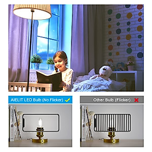 AIELIT E26 Candelabra LED Bulbs Daylight, Dimmable Bright White 5000K, 6W B11 Candle Light Bulb 60 Watt Equivalent for Bathroom Vanity Dining Living Room Kitchen Chandelier Pendant Lights, 4-Pack