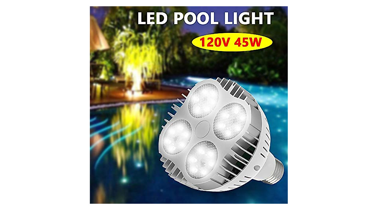 TFCFL 45W LED Pool Light - Bright Daylight White for Pools & Fountains