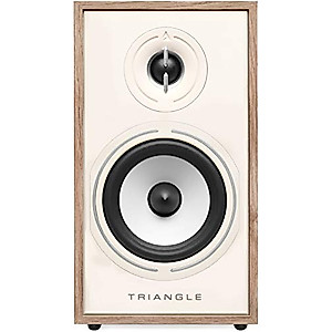 triangle - BOREA BR02 Hi-Fi Bookshelf Speakers - Power handling 80W - Output 89 dB/W/m - Versatile Music and Home Cinema - 176 x 310 x 274 mm - Light Oak (Pair)