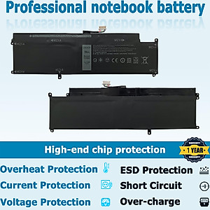 LAQUEENA XCNR3 Laptop Replacement Battery for Dell Latitude 13 7370 Ultrabook Series 0XCNR3 WY7CG MH25J 7.6V 34WH/4250MAH 4-Cell