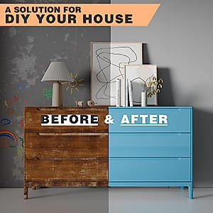 VITUU Paint Sprayer, 850W 1400ml HVLP Spray Paint Gun, 4 Copper Nozzles & 3 Spray Patterns Easy to Clean for Furniture, Cabinets, Fence, Walls, Door, Garden Chairs DIY Works etc