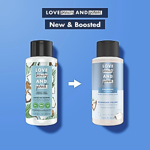 Love Beauty and Planet Weightless Volume Shampoo with Hylauronic acid Coconut Water & Mimosa Flower for Thin and Fine Hair 13.5 oz