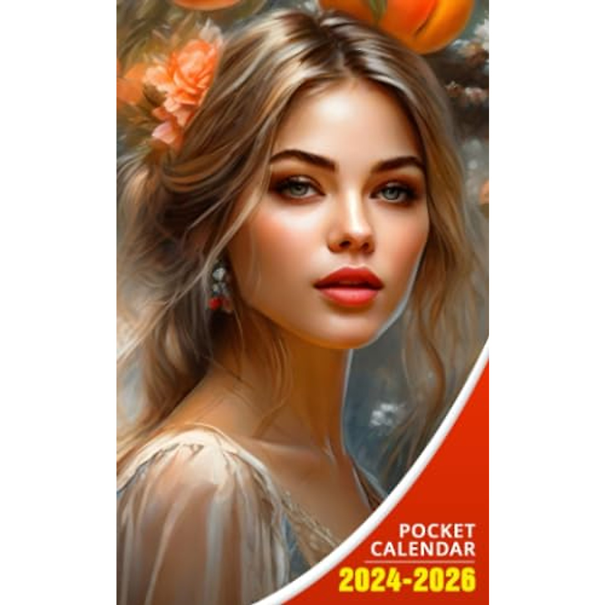 Pocket Calendar 2024 - 2026 With Moon Phase: Three-Year Monthly Planner for Purse , 36 Months from January 2024 to December 2026 | Garden scene | Girl ... | Art by Carne Griffiths and Wadim Kashin