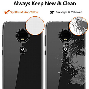 SNOSHO for Moto G7 Slim Case,Thin TPU Silicone Soft Flexible Skin Gel Anti-Scratch Shockproof Protective Cases Cover for Motorola G7, Crystal Clear