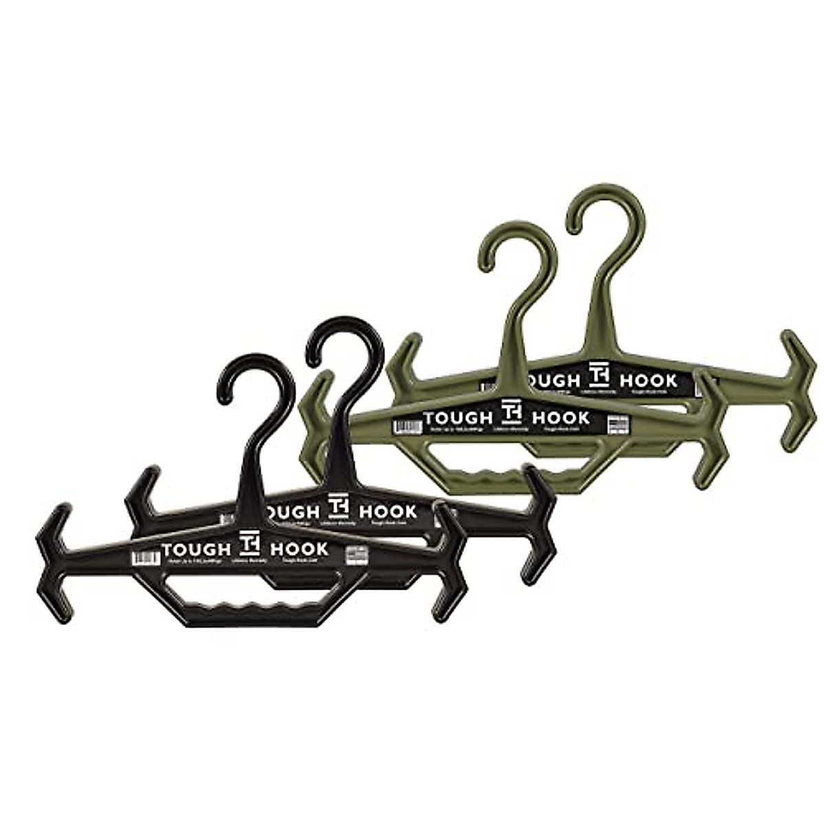 Tough Hook Original Hanger Max Pack Set of 4 | 2 Foliage and 2 Black |USA Made | Multi Pack