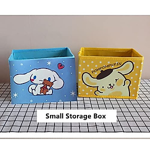 Kerr's Choice Collapsible Storage Bin Kawaii Storage Box Blue Foldable Baskets | Kawaii Office Desk Room Decoration Cute Room Decor