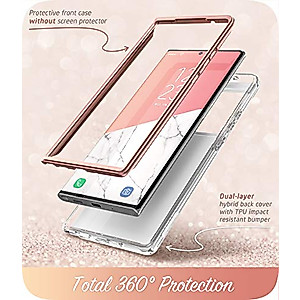 i-Blason Cosmo Series Case Designed for Galaxy Note 20 Ultra 5G (2020 Release), Protective Bumper Marble Design Without Built-in Screen Protector (Marble)