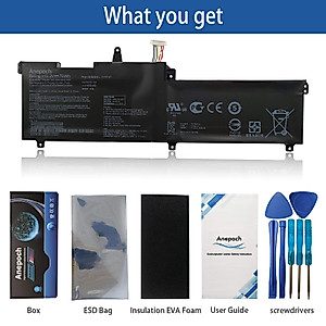 Anepoch C41N1541 Laptop Battery Replacement for Asus ROG Strix GL702 GL702V GL702VS GL702VT GL702VM GL702VM1A Series 0B200-02070000 4ICP4/59/13 15.2V 76Wh 4840mAh