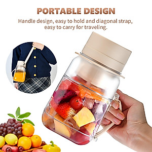 34oz Portable Blender for Shakes and Smoothies FOUSIUTIM USB Rechargeable Travel Blender Personal Size Blender with Stainless Steel Blades Juice Cup with Shoulder Strap Portable Smoothie Blender