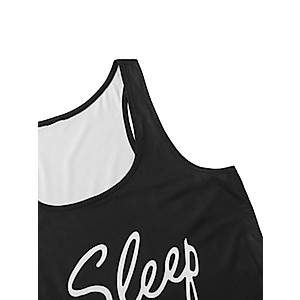 Floerns Women's Cute Sleeveless Tank Top and Shorts Sleepwear Pajama Set Black S