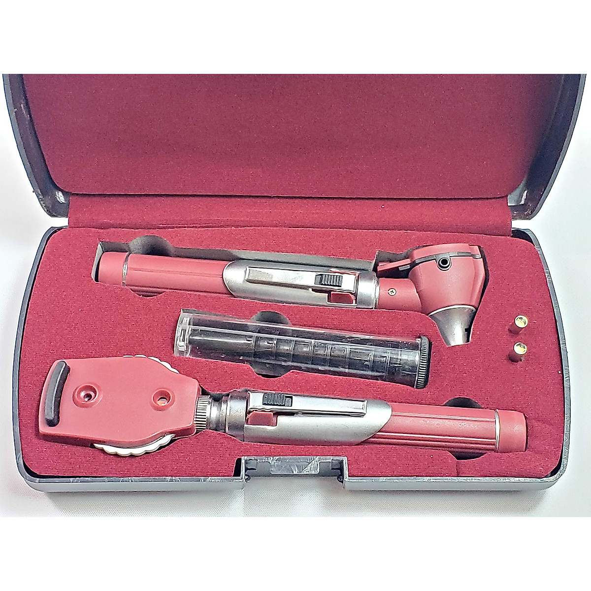 Burgundy Otoscope Set -LED Otoscope/School Kit-CYNAMED