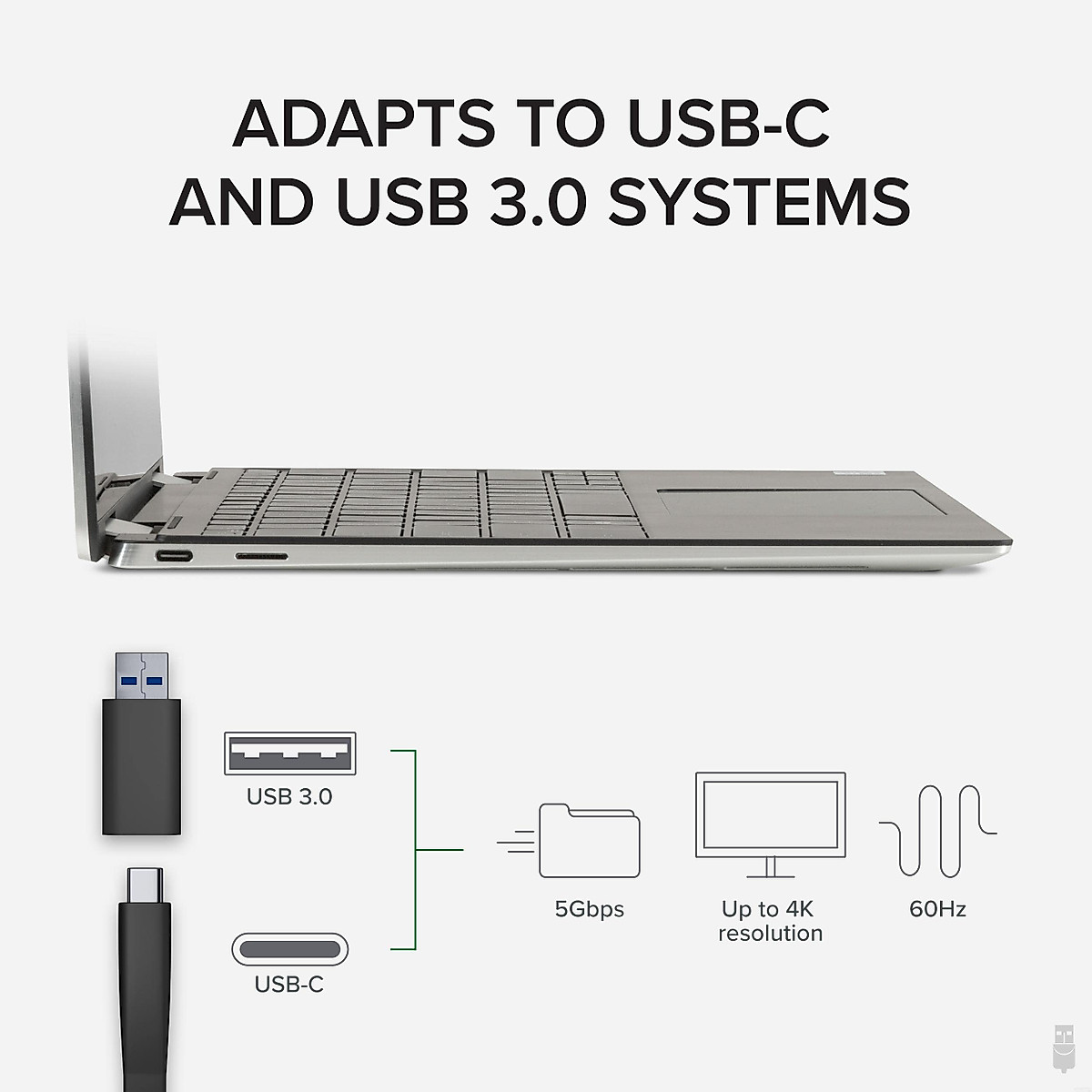 Plugable 4K DisplayPort and HDMI Dual Monitor Adapter for USB 3.0 and USB-C, Compatible with Windows and ChromeOS
