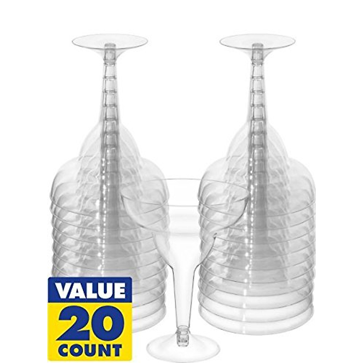 Amscan Clear Classic Margarita Glasses - 11 oz. (Set of 20) - For Parties & Events