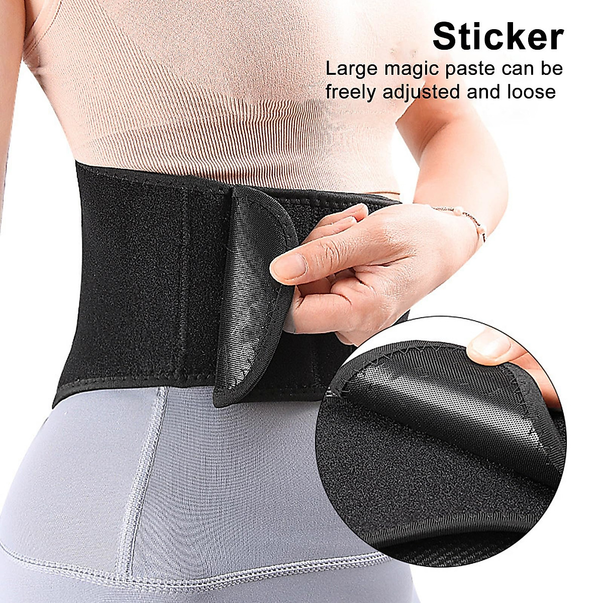 Back Heating Waist Pad, Electric Waist Support Vibration Massage Lower Back Pain Lumbar Spine Cramps Relief-USB Lumbar Heating Pad Warm Therapy Waist Belt Black