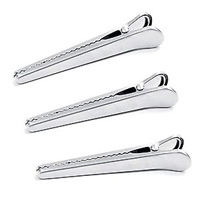 Norpro Stainless Steel Jaw Clips, Set of 3, 3 Piece, Silver