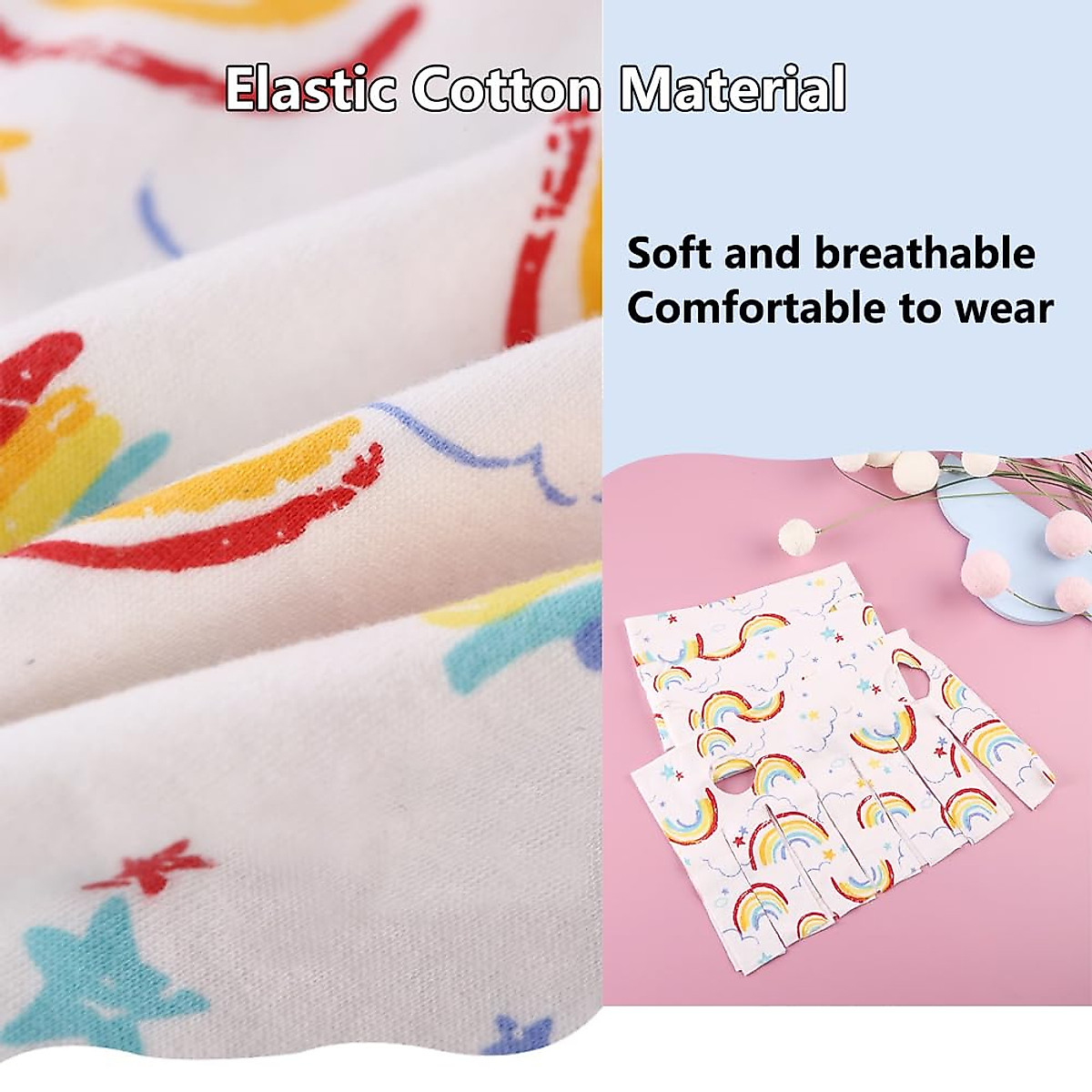 Breathable Cat Recovery Suit, Post-Surgery Onesie for Cats, E-Collar Alternative, Anti-Licking, Ideal for Abdominal Wounds, Skin Diseases & Neutering (Rainbow, L)