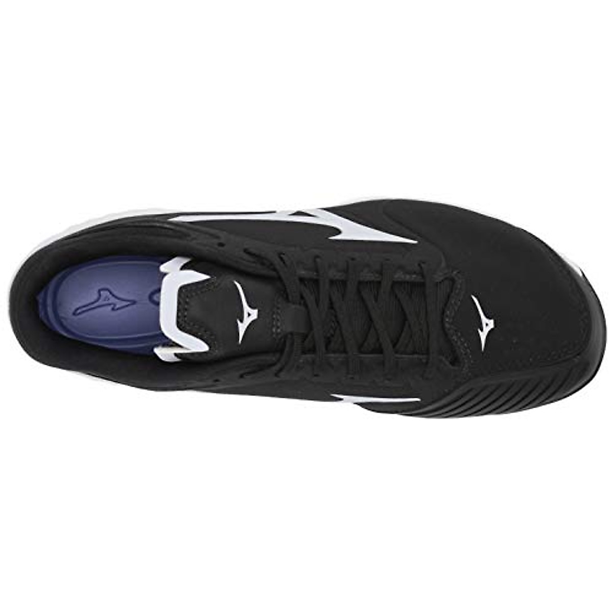 Mizuno Sweep 5 Low Women's Metal Softball Cleat, Black/White, US 9