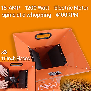 SuperHandy Leaf Mulcher Shredder Electric Green and Waste Management & Log Splitter Electric Portable 6 Ton Ram System 1-3/4eHP 15Amp 1500Watt Motor Horizontal [Bundle Deal]
