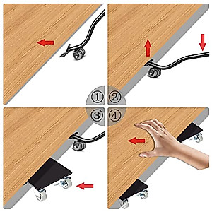 360°Rotating Wheels Furniture Dolly for Moving with 4 Lockable Wheels, 2800Lbs Load Capacity Heavy Furniture Lifter Roller Mover for Moving Heavy Furniture Sofa/Refrigerator/Washing Machine/Cabinet