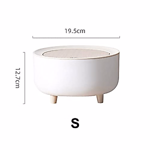 LYSLDH Garbage Can Desktop Trash Can Simple Press Trash Storage Bin Dormitory Bedside Table Round Trash Can (Color : D, Size : 1pcs)