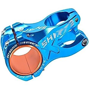 ZECHAO Bike Stem,Ultralight Stem 31.8mm-35mm Mountain Road Bike Stem 50mm Bike Riser Mountain AM XC DH Stem Handlebar Stem Bike Stem (Color : Blue, Size : 28.6 * 31.8 * 50MM)