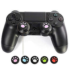 Silicone Thumb Grip Cap Cover Thumbstick Joystick for Sony PS3 PS4 PS2 Xbox One Xbox 360 Xbox One X S PS4 Pro Slim Cat Print (10 PCS)
