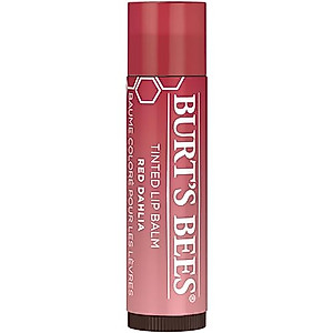 Burts Bees 100% Natural Tinted Lip Balm, Red Dahlia with Shea Butter & Botanical Waxes 1 Tube