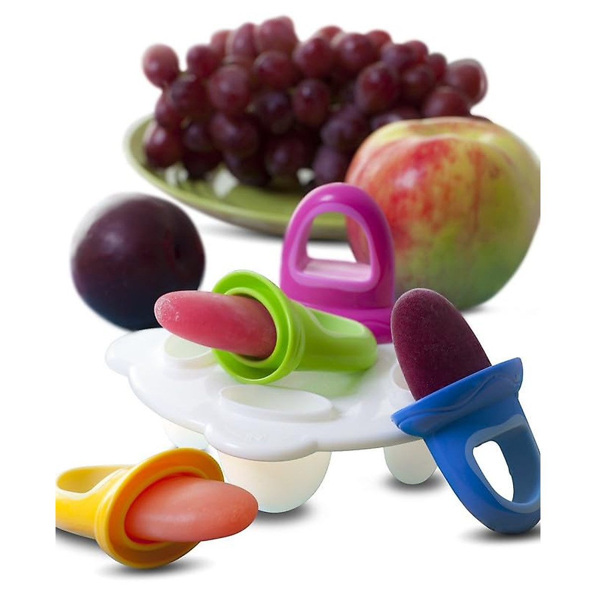 Nuby Garden Fresh Fruitsicle Frozen Pop Tray, Pack of 2