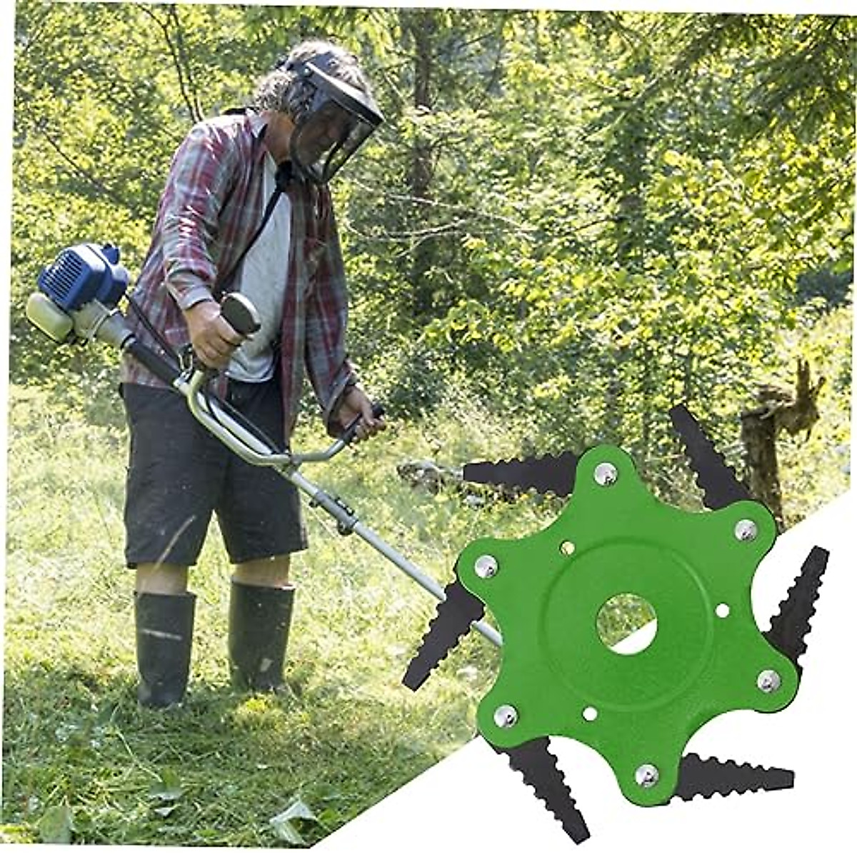 Yardwe Metal 1pc Metal Lawn Mower Lawn Mower Blade Grass Weeder Head Grass Jewelry Tray Colorful