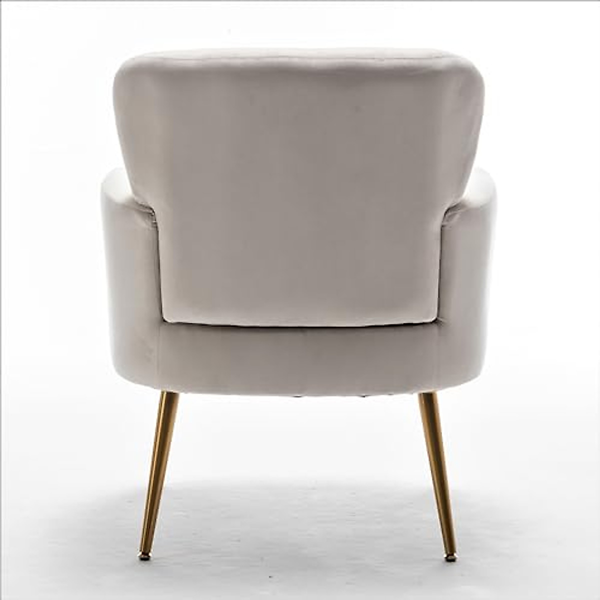 US Pride Furniture Stylish Velvet Armchair with Gold Metal Legs, Comfortable Accent Chair for Modern Living Room, Bedroom, Vanity Desk, and Entryway in Small to Mid-Size Spaces, Medium, Ivory