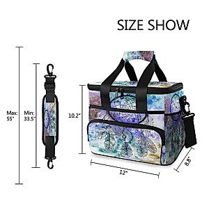 MNSRUU Cooler Bag Dreamcatcher On The Watercolor Cooler Bag Insulated Lunch Totes Picnic Bag Leakproof Beach Cooler Lunch Box Container