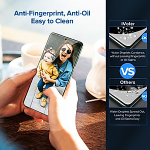 ivoler [2+2 Pack Tempered Glass Screen Protector for Samsung Galaxy S22 5G 6.1'' 2022 [2 Pack] [Not Fit Galaxy S22Plus&S22 Ultra ] with [2 Pack] Camera Lens Protector with Alignment Frame Clear