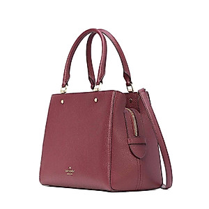 Kate Spade New York Kate Spade Leila Medium Triple Compartment Satchel Crossbody Bag Purse Handbag (Cherrywood)